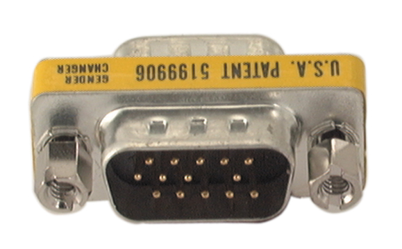 Adapter connector D-Sub HP 15 pin male to D-Sub HP 15 pin male